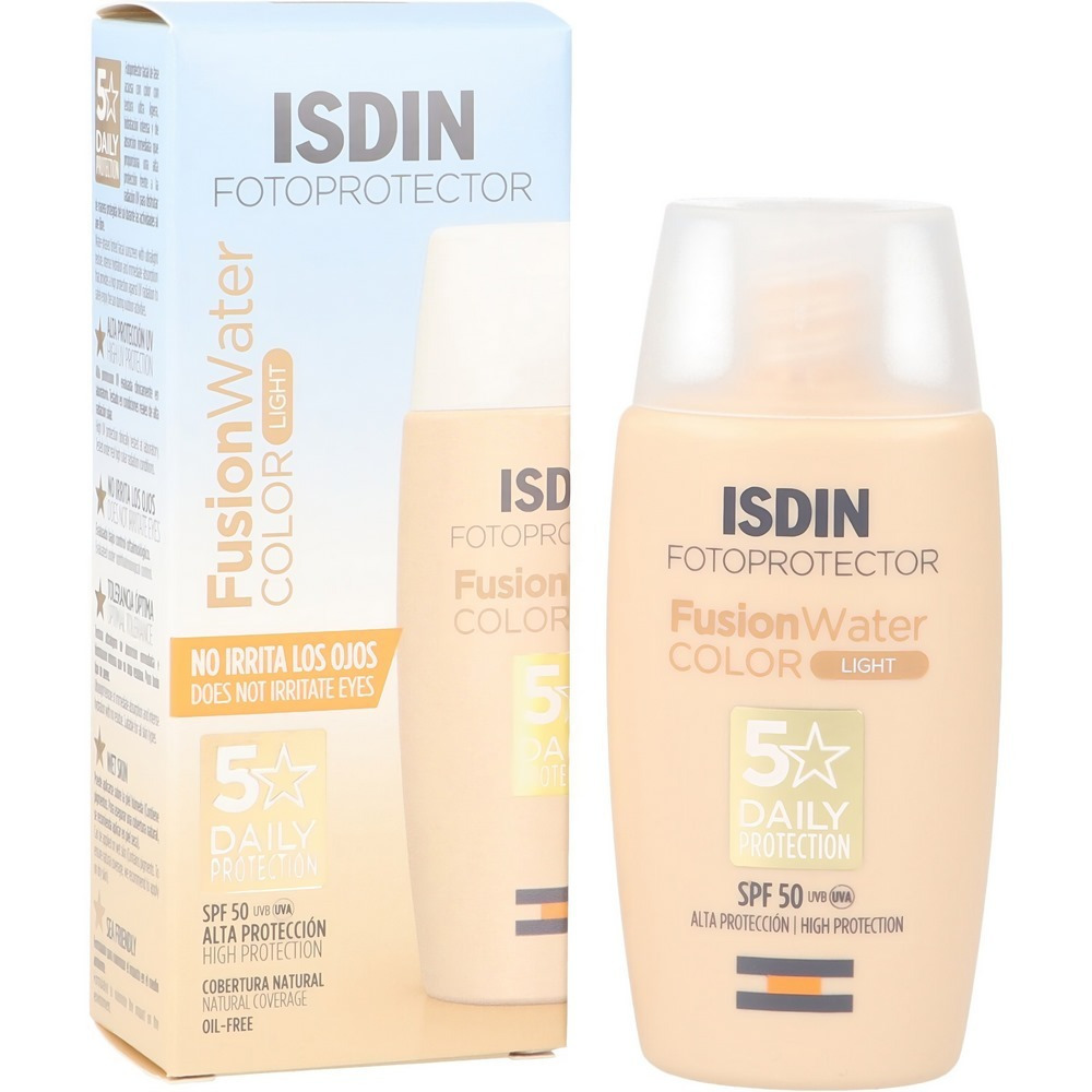 Isdin Fotoprotector Fusion Water Sunscreen Face Cream SPF50 with Light ...