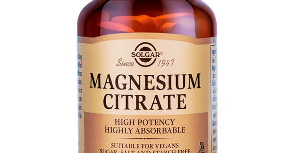 Solgar - Magnesium Citrate 200mg, 60 / 120 tablets - 60 tablets
