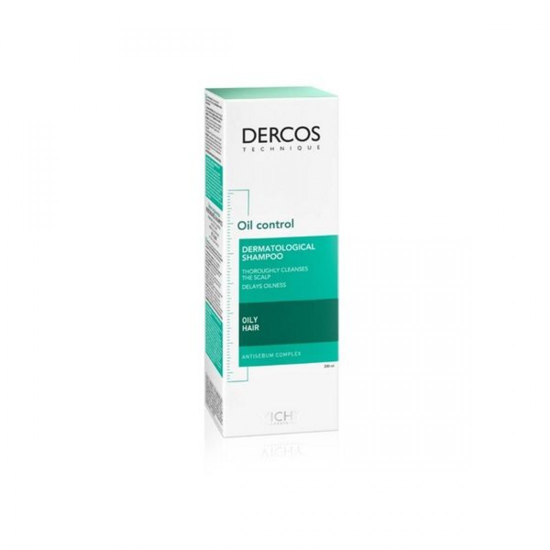VICHY DERCOS OIL CONTROL TREATMENT SHAMPOO For oily scalp and hair.