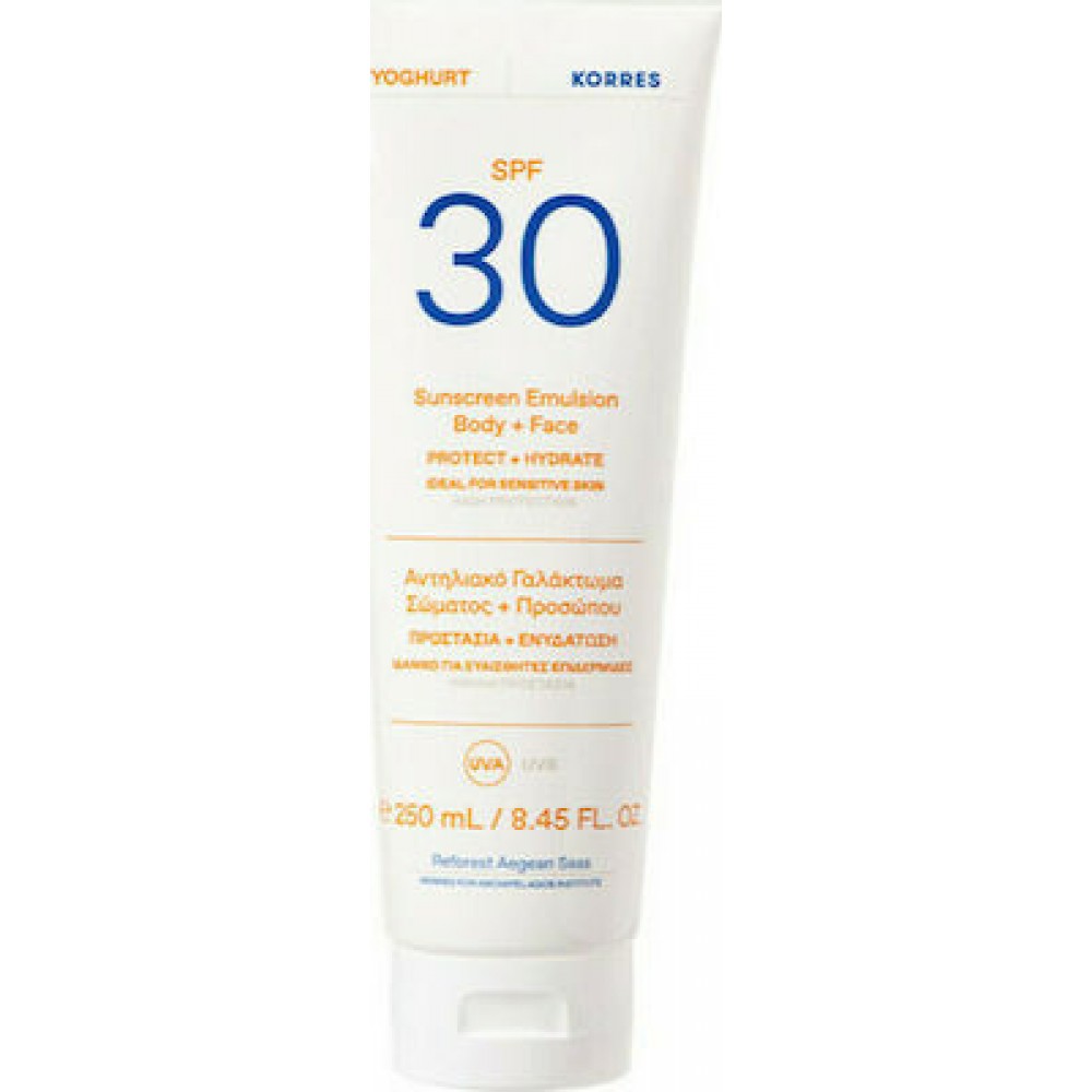 Korres Yoghurt Sunscreen Emulsion Face & Body SPF30 250ml