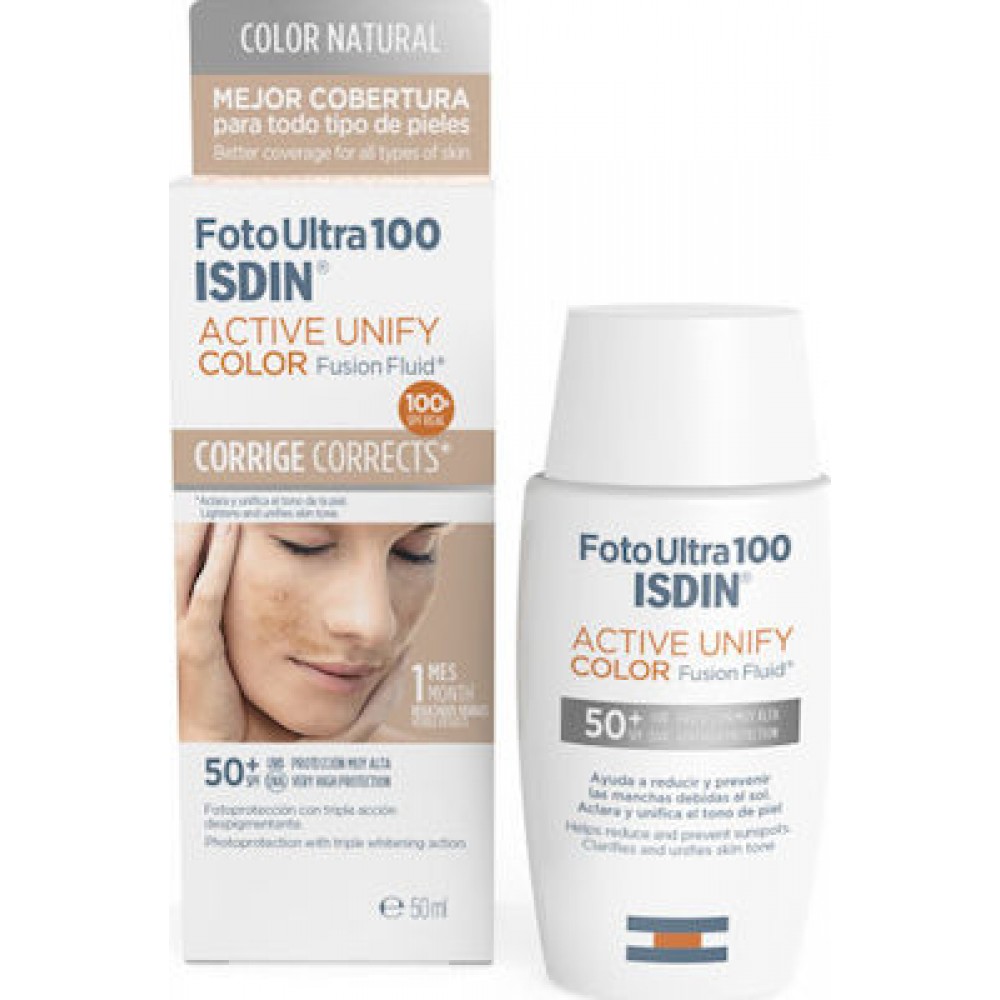 ISDIN FotoUltra100 Active Unify Color Fusion Fluid Corrige Corrects ...